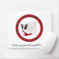 Jack Russell Terrier Christmas Tartan Mouse Pad | Zazzle