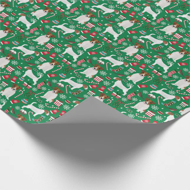 Jack Russell Terrier Christmas wrapping paper | Zazzle