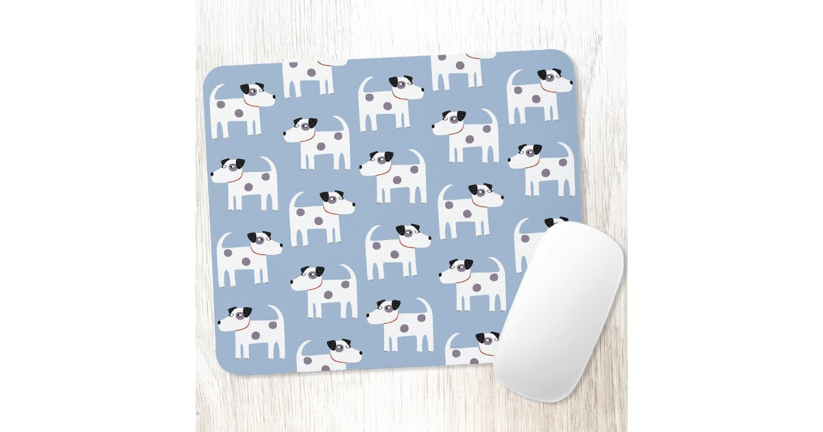 Jack Russell Terrier Dog Blue Mouse Pad | Zazzle
