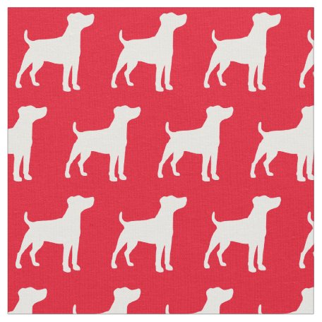 Jack Russell Terriers cute dogs pattern Fabric | Zazzle
