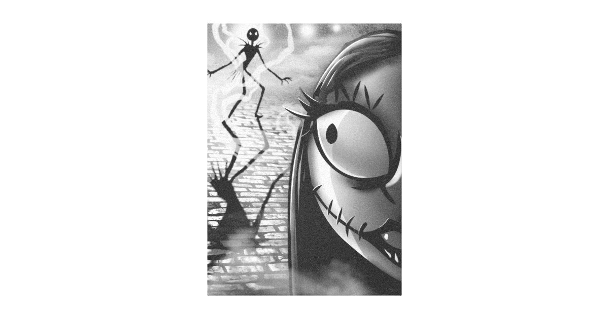 Jack & Sally | Misfit Love Canvas Print | Zazzle