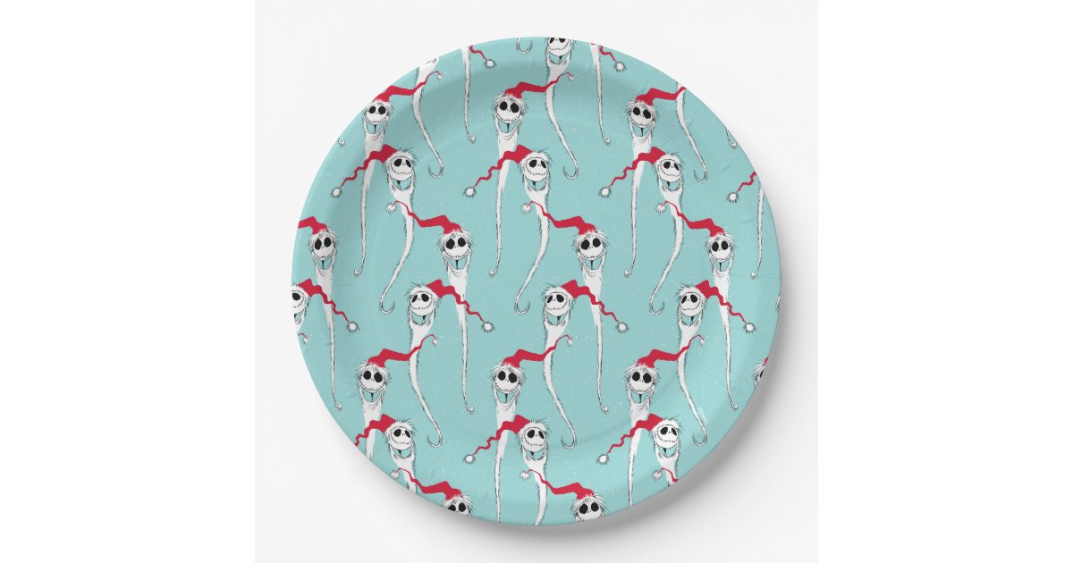 Jack Skellington Christmas Pattern Paper Plates | Zazzle