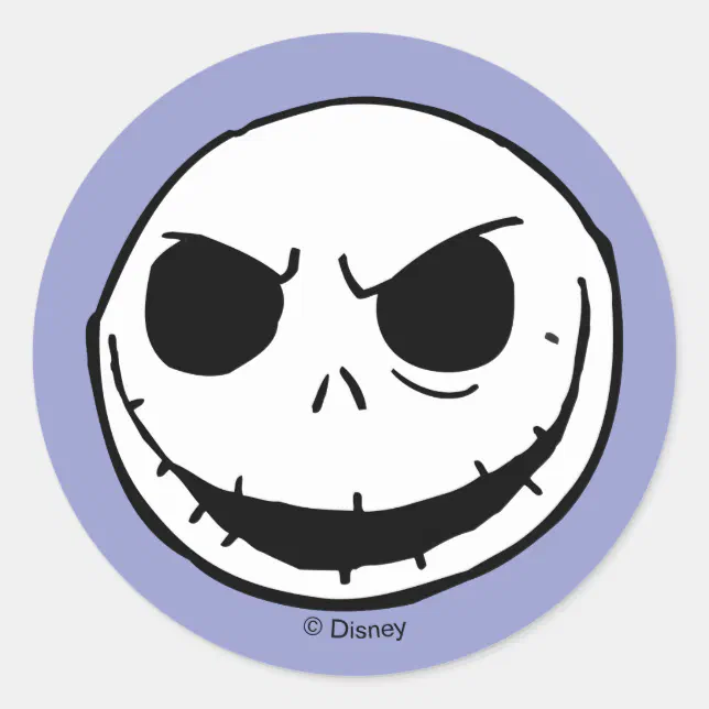 Jack Skellington - Head Classic Round Sticker | Zazzle