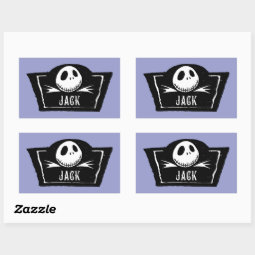 Jack Skellington | Headstone Rectangular Sticker | Zazzle