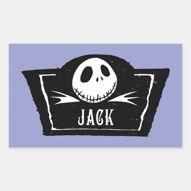 Jack Skellington | Headstone Rectangular Sticker | Zazzle