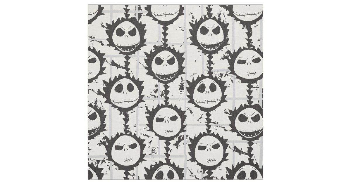Jack Skellington - Pattern Fabric | Zazzle