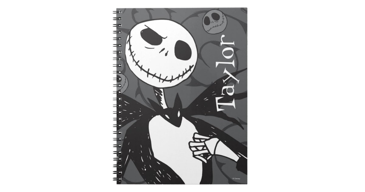 Jack Skellington | Skellington Background Notebook | Zazzle