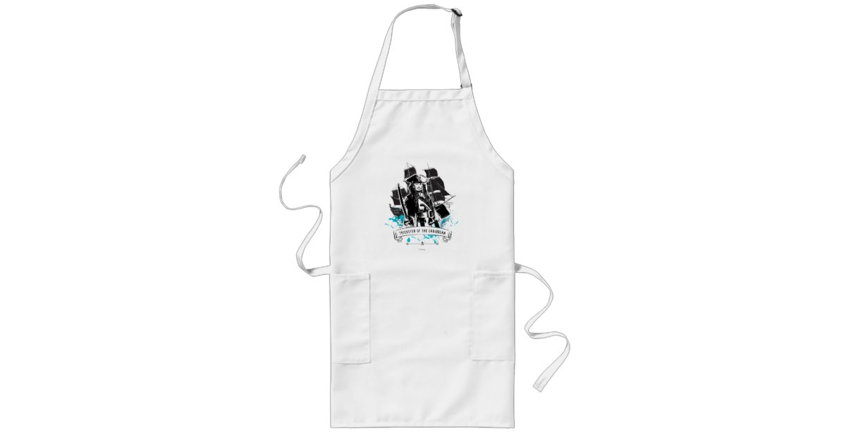 Jack Sparrow - Trickster of the Caribbean Long Apron | Zazzle
