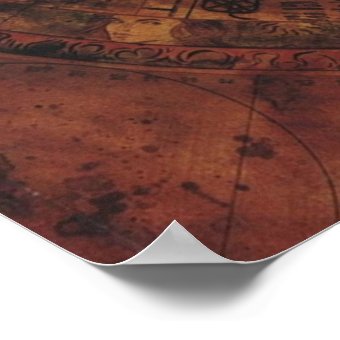 Jack Sparrows Map Sao Feng Replica Map Poster | Zazzle