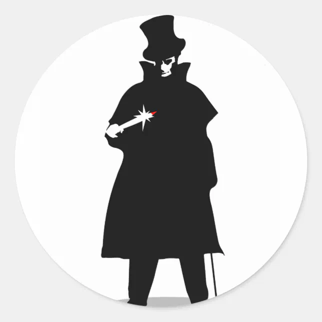 Jack The Ripper Classic Round Sticker | Zazzle