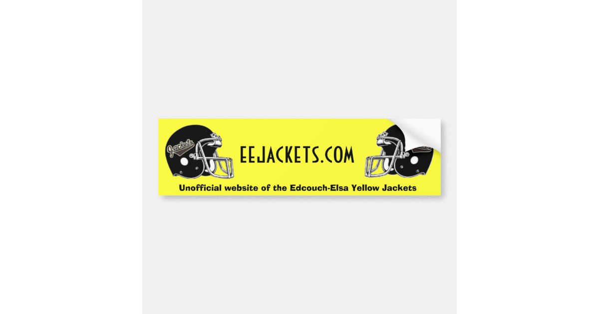 Jacket Football Helmets Bumper Sticker | Zazzle