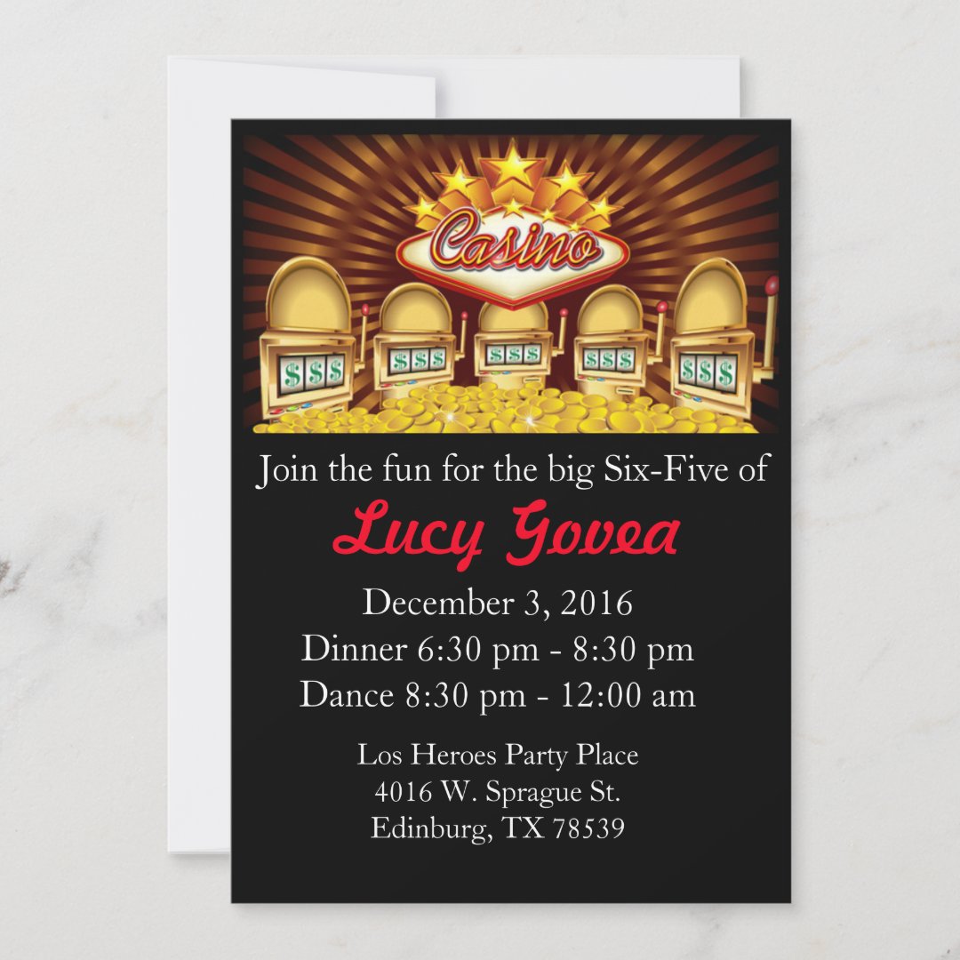 Jackpot Birthday invitation | Zazzle