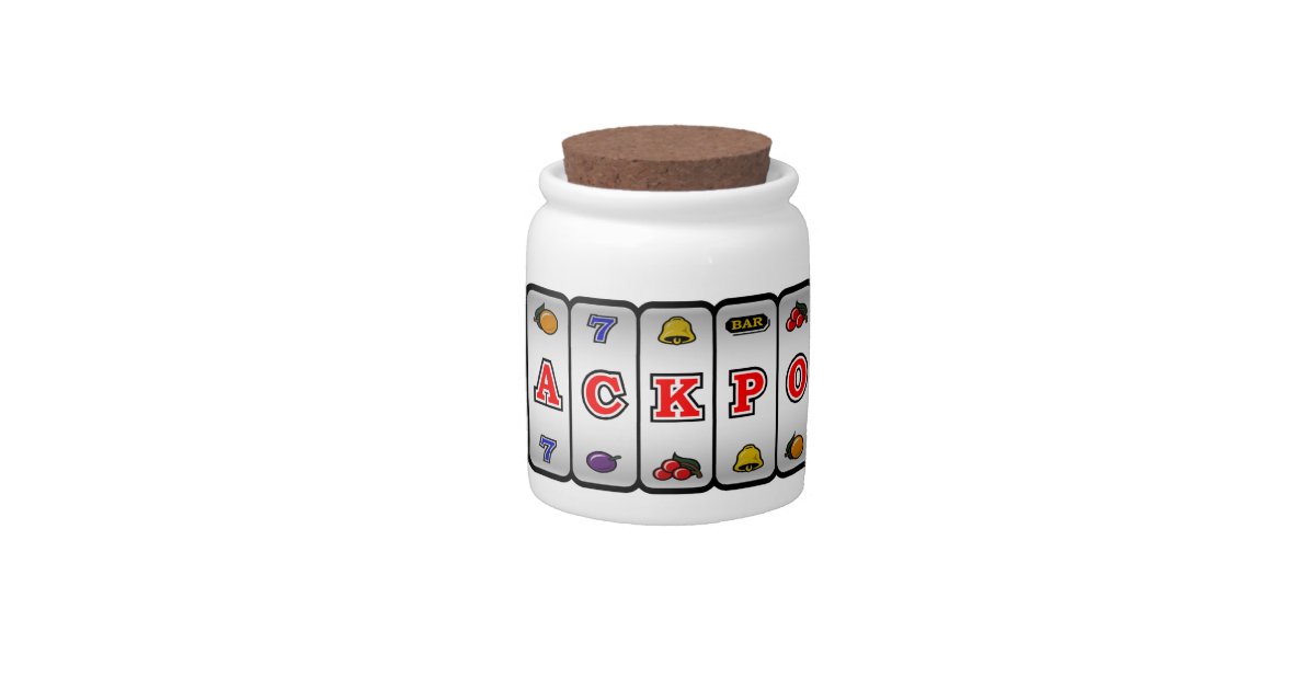 Jackpot Slot Machine Candy Jar | Zazzle