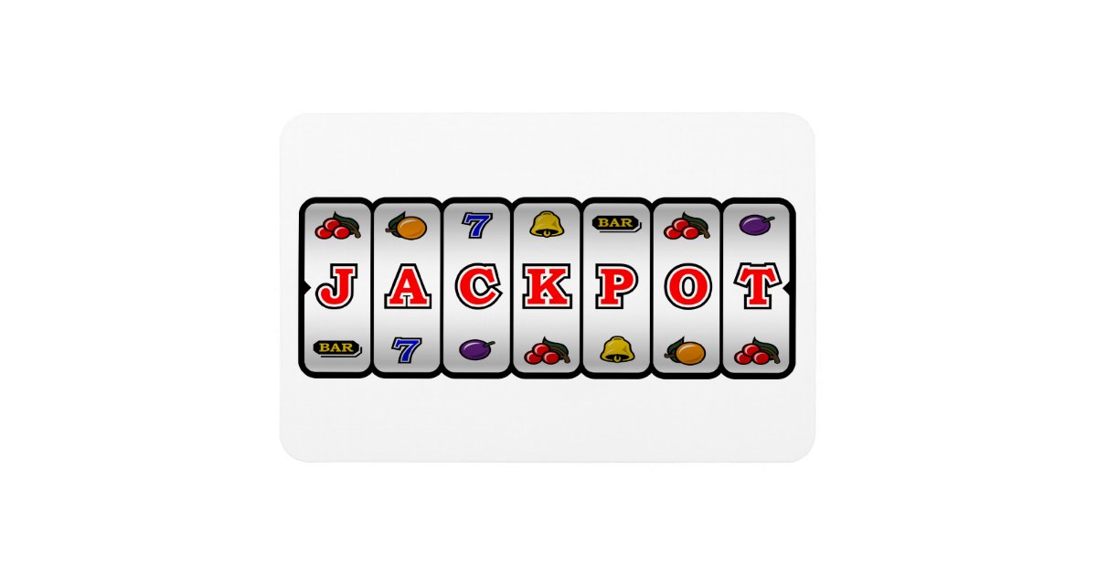 Jackpot Slot Machine Magnet (light) | Zazzle