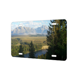Jackson Hole Mountains and River License Plate | Zazzle