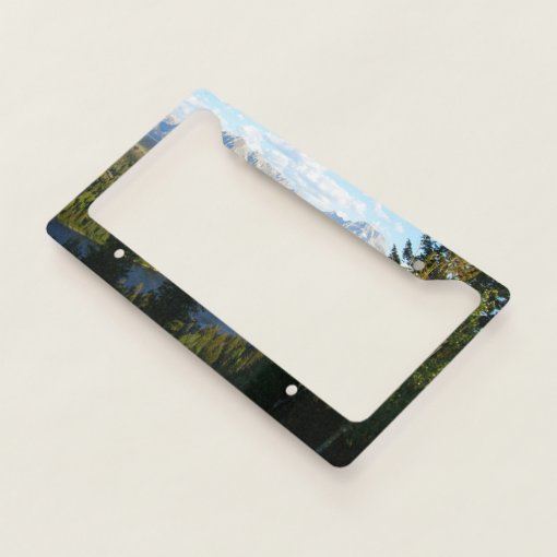 Jackson Hole Mountains and River License Plate Frame | Zazzle