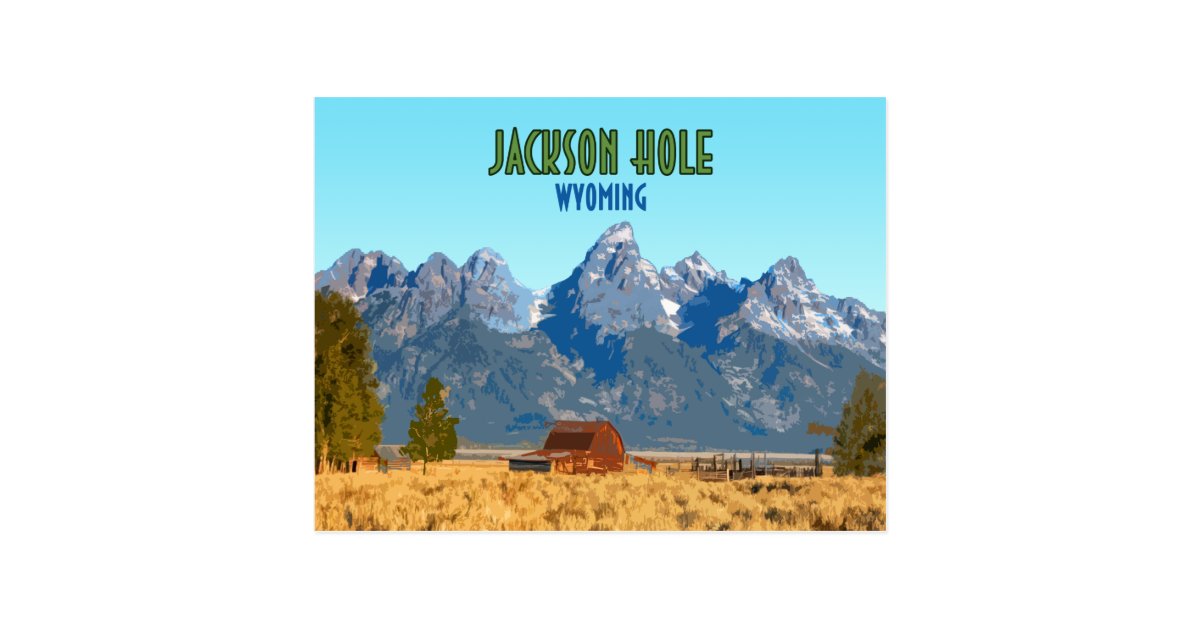 Jackson Hole Wyoming Vintage Postcard | Zazzle.com