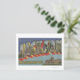 Jackson, Mississippi - Large Letter Scenes Postcard | Zazzle