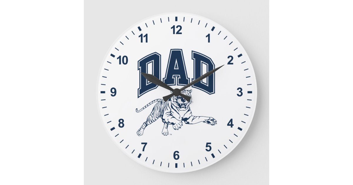 Jackson State Dad Large Clock | Zazzle