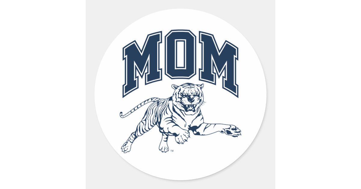 Jackson State Mom Classic Round Sticker | Zazzle