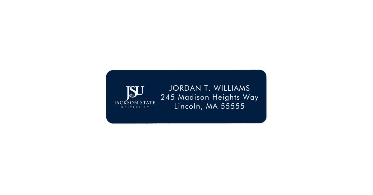 Jackson State University Graduation Label | Zazzle