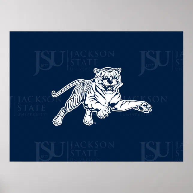 Jackson State University Logo Watermark Poster | Zazzle