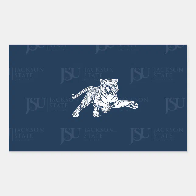 Jackson State University Logo Watermark Rectangular Sticker | Zazzle