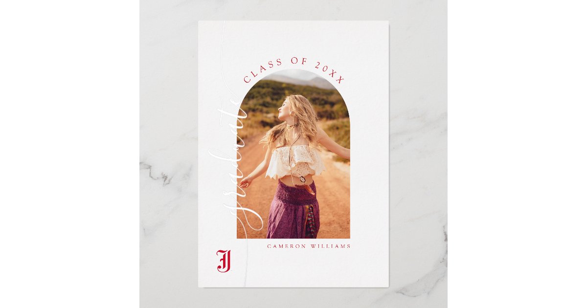 Jacksonville State University Graduation Foil Invitation | Zazzle