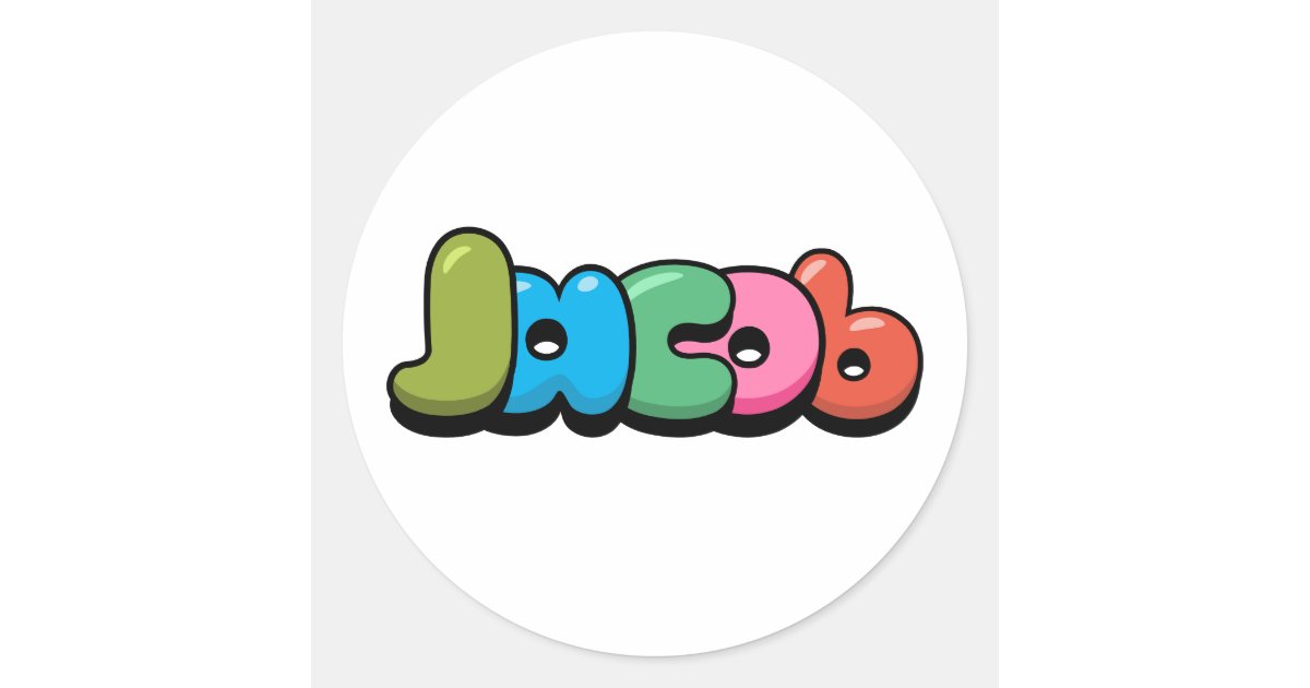 Jacob Classic Round Sticker | Zazzle