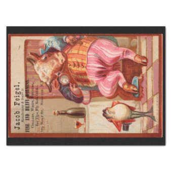 Jacob Feigel Harness Ad Vintage craft Tissue Paper | Zazzle