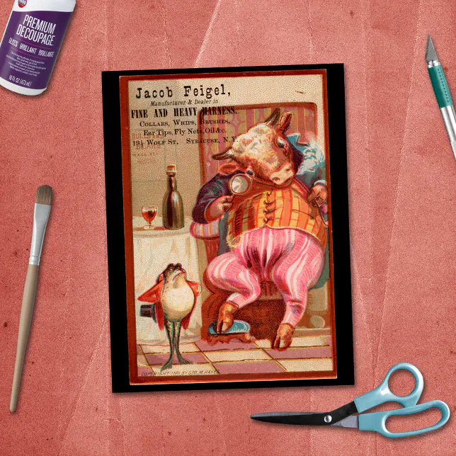 Jacob Feigel Harness Ad Vintage craft Tissue Paper | Zazzle