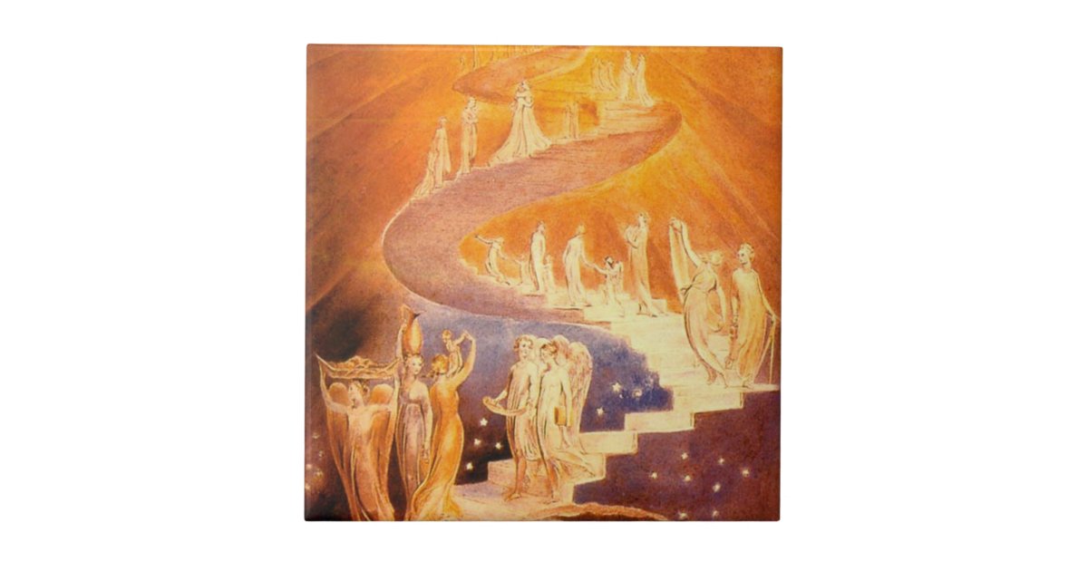 Jacob's Dream By William Blake Tile | Zazzle