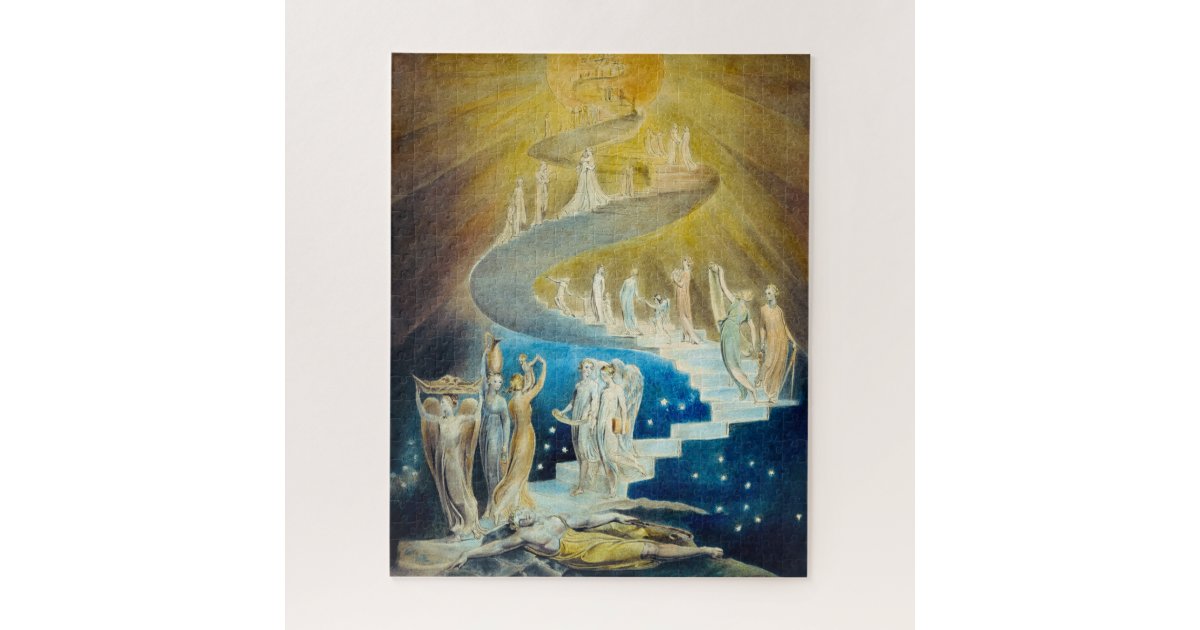 Jacob's Ladder by William Blake Jigsaw Puzzle | Zazzle