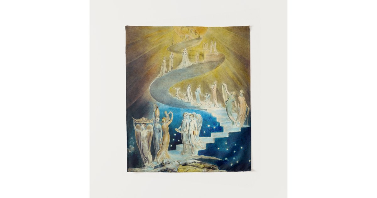 Jacob's Ladder by William Blake Tapestry | Zazzle