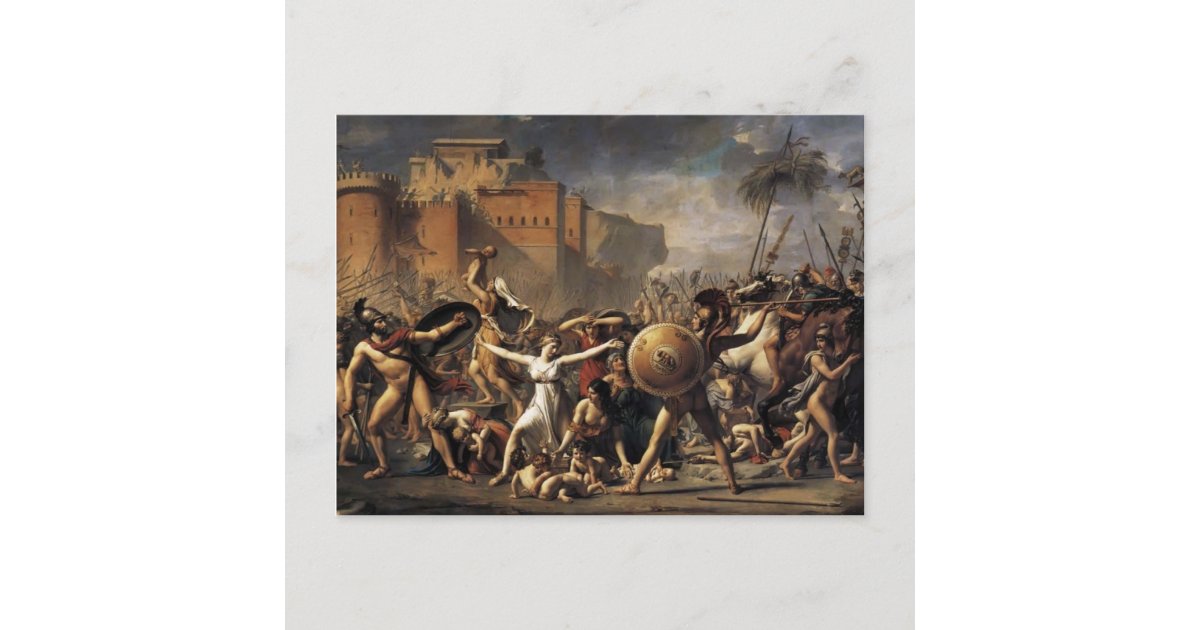 Jacques-Louis David- The Sabine Women Postcard | Zazzle