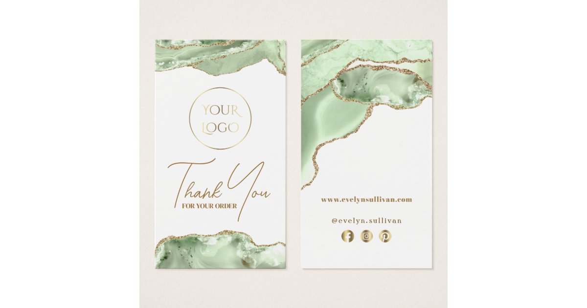 Jade green agate package insert | Zazzle