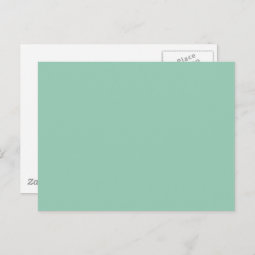 Jade Green Solid Color Postcard | Zazzle