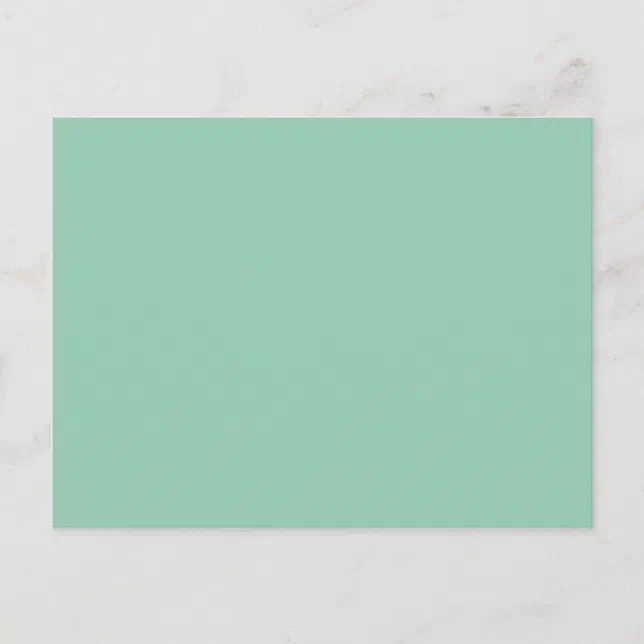Jade Green Solid Color Postcard | Zazzle