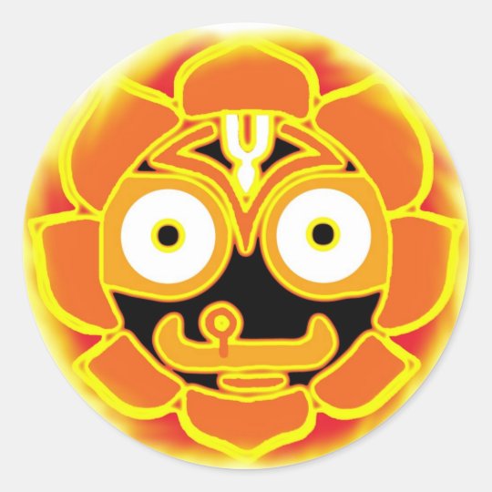 Jagannath Swami round sticker | Zazzle.com