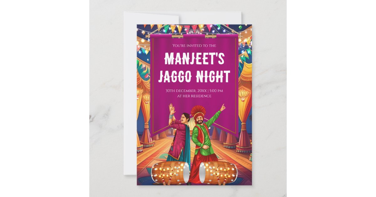 Jaggo cards Jaggo invites, Jago invitation | Zazzle