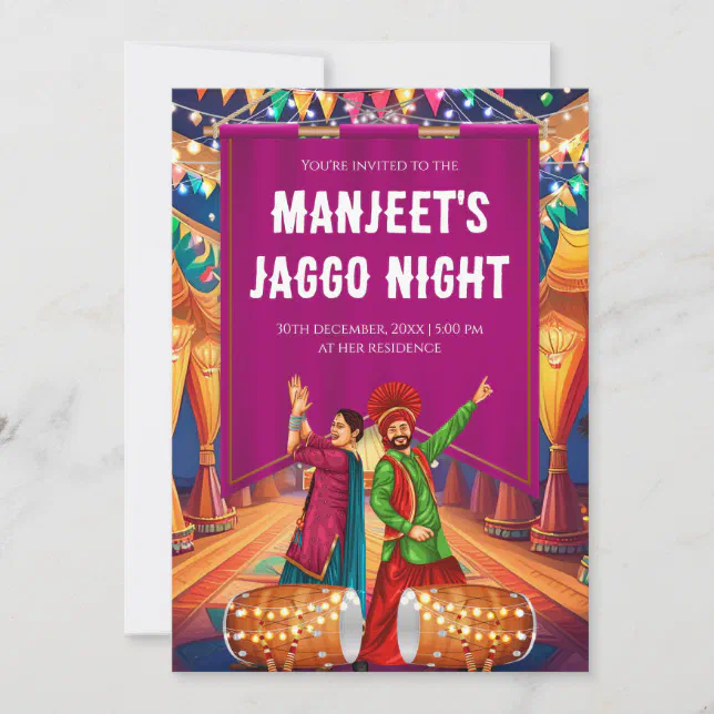 Jaggo cards Jaggo invites, Jago invitation | Zazzle