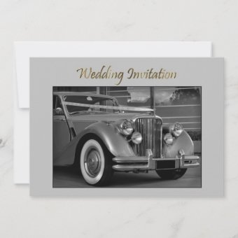 JAGUAR WEDDING CAR Wedding Invitation | Zazzle