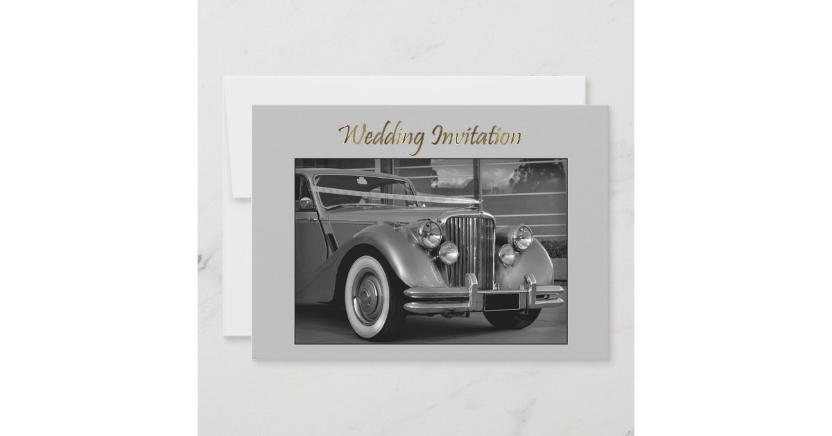 JAGUAR WEDDING CAR Wedding Invitation | Zazzle