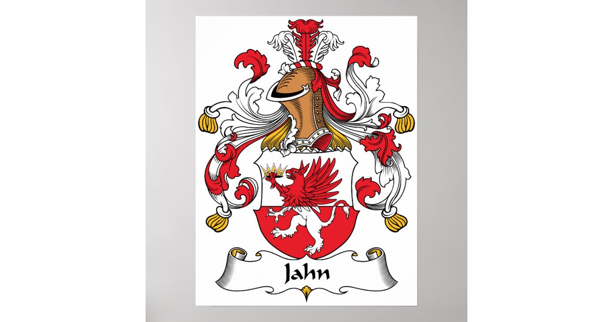 Jahn Family Crest Poster | Zazzle