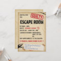 Jail Escape Room Birthday Invitation | Zazzle