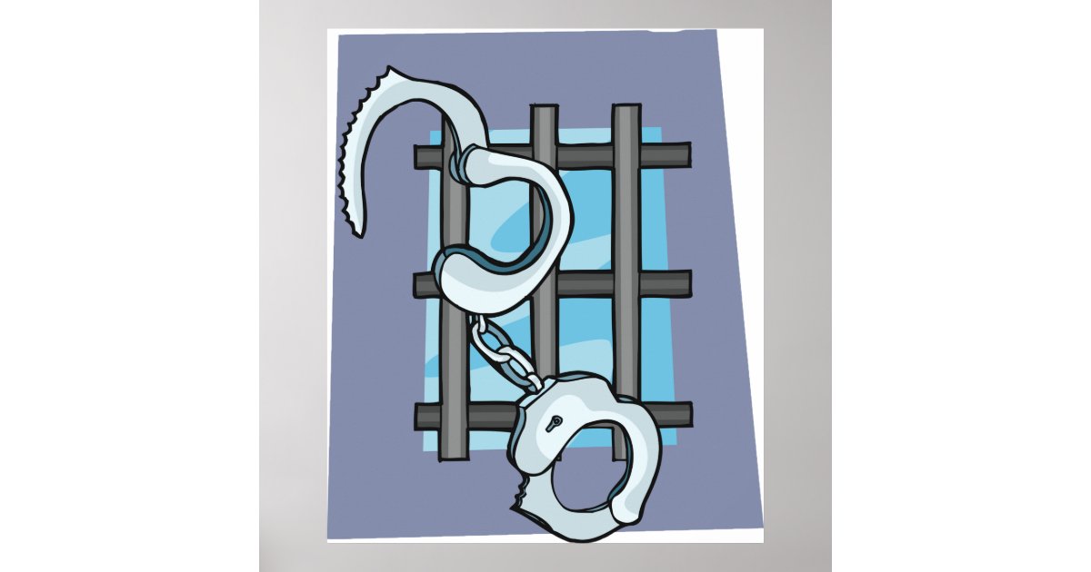 Jail Handcuffs Poster | Zazzle