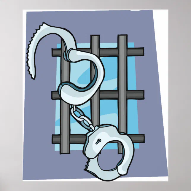 Jail Handcuffs Poster | Zazzle
