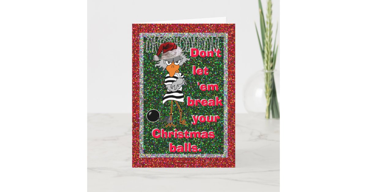 Jailbird: Christmas in prison Holiday Card | Zazzle