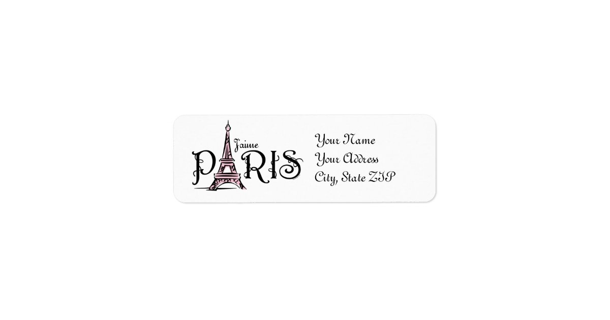 J'aime Paris Label | Zazzle