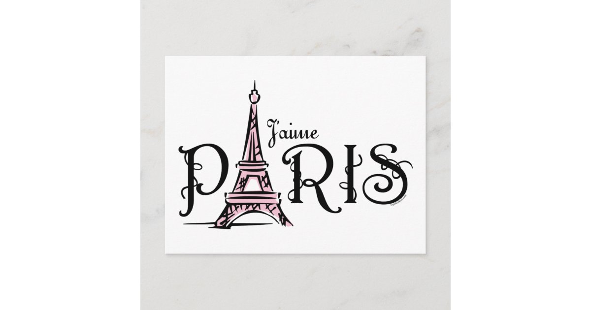 J'aime Paris Postcard | Zazzle